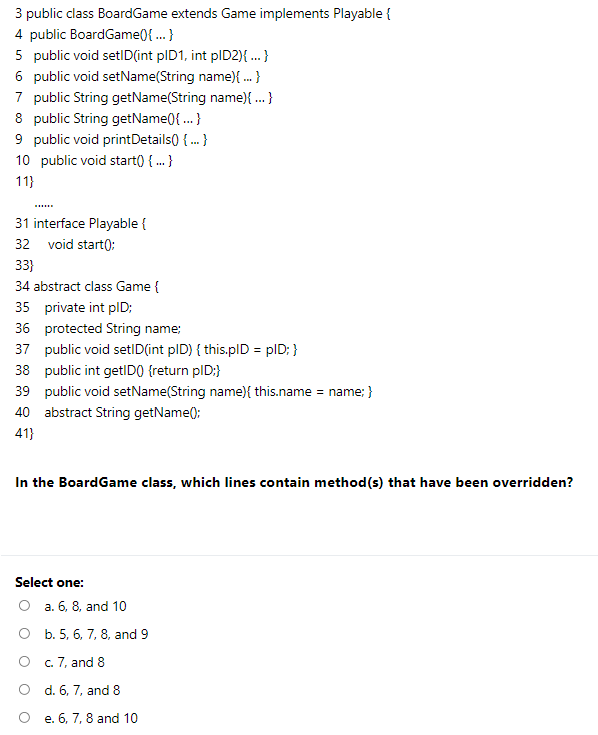 Solved 3 public class BoardGame extends Game implements | Chegg.com