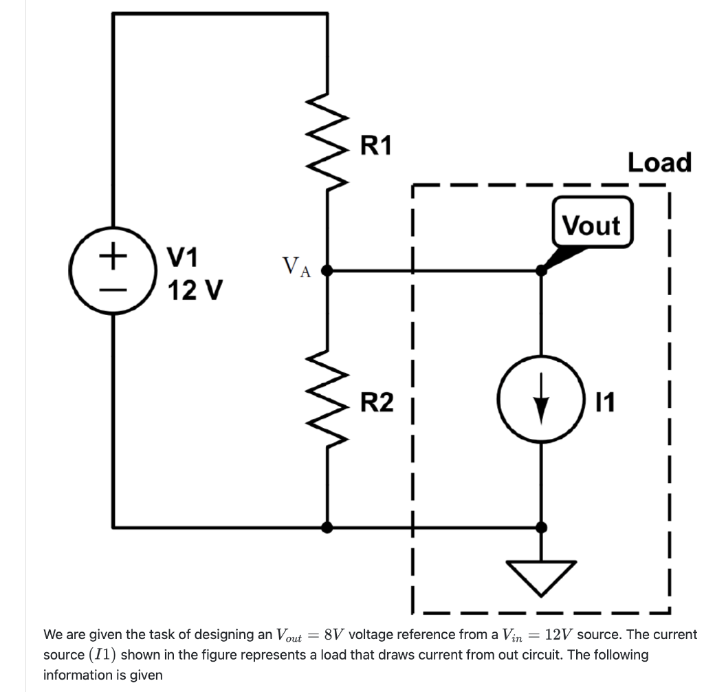 Solved w R1 Load 1 Vout +1 V1 12 V VA w R2 11 | 1 1 We are | Chegg.com
