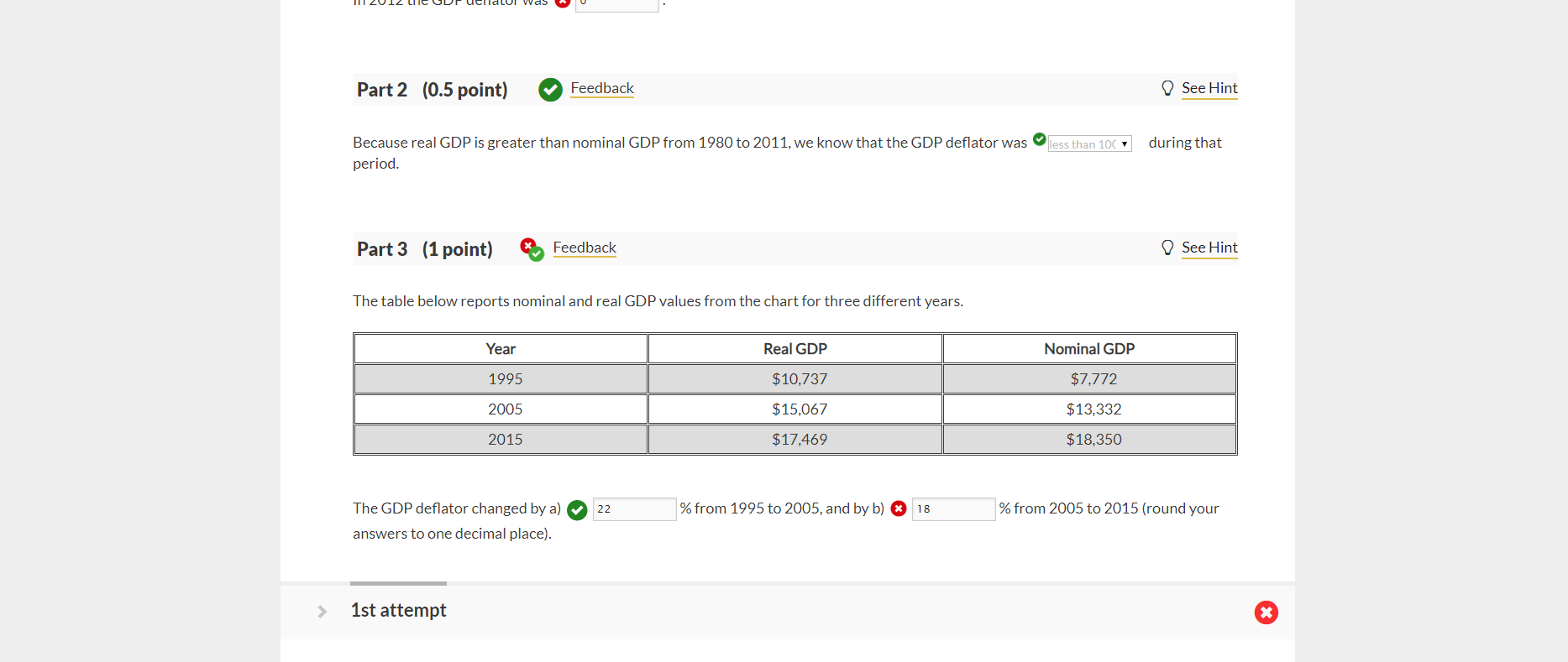 Solved How do you calculate the change in GDP deflator | Chegg.com