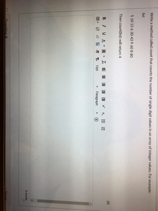 Solved Write A Method Called Count That Counts The Number Of
