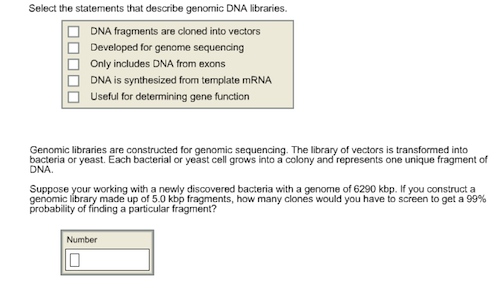 Solved Select the statements that describe genomic DNA | Chegg.com