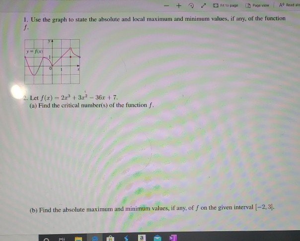 Solved - + Fit to page Pageview A Read al 1. Use the graph | Chegg.com