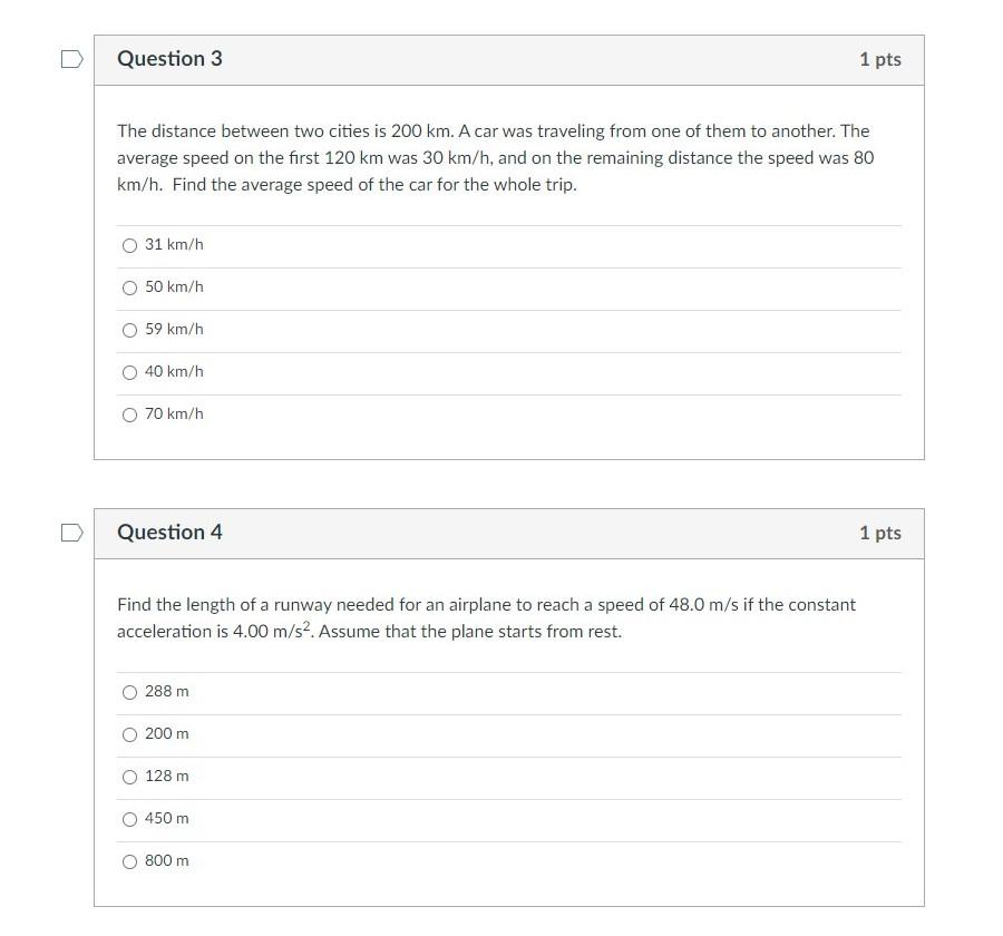 Solved The distance between two cities is 200 km. A car was | Chegg.com