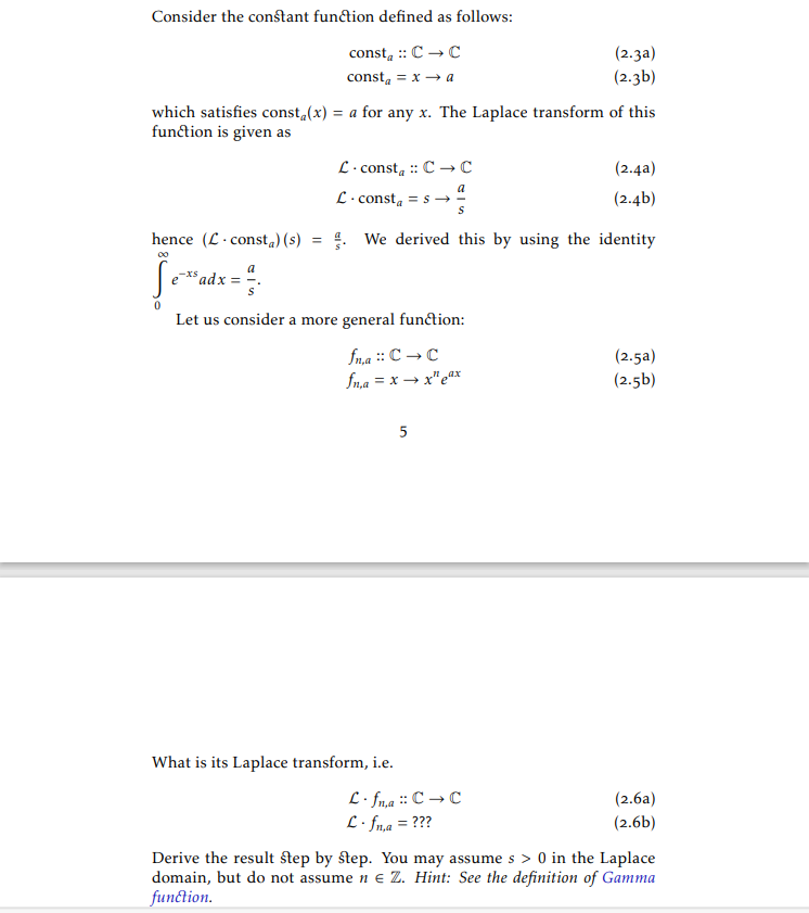 Solved Consider the constant function defined as | Chegg.com