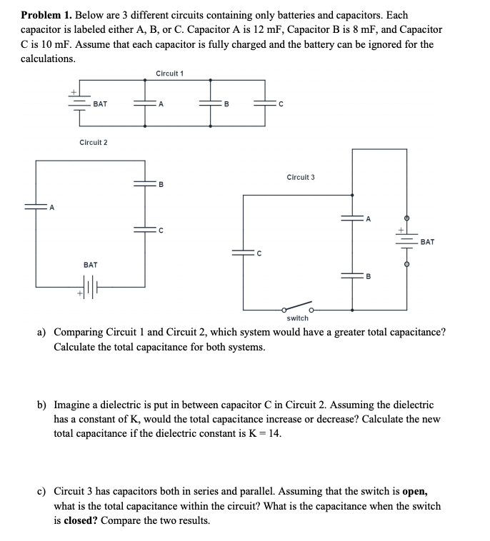 Capacitor Circuit Problems