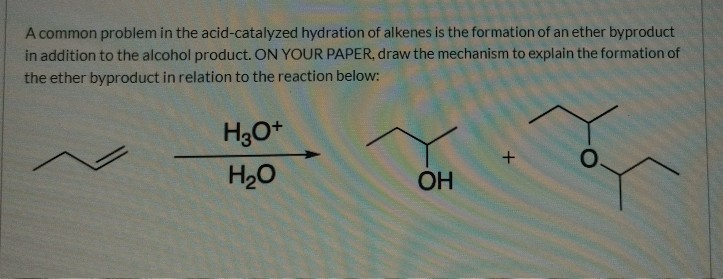 Solved A common problem in the acid-catalyzed hydration of | Chegg.com
