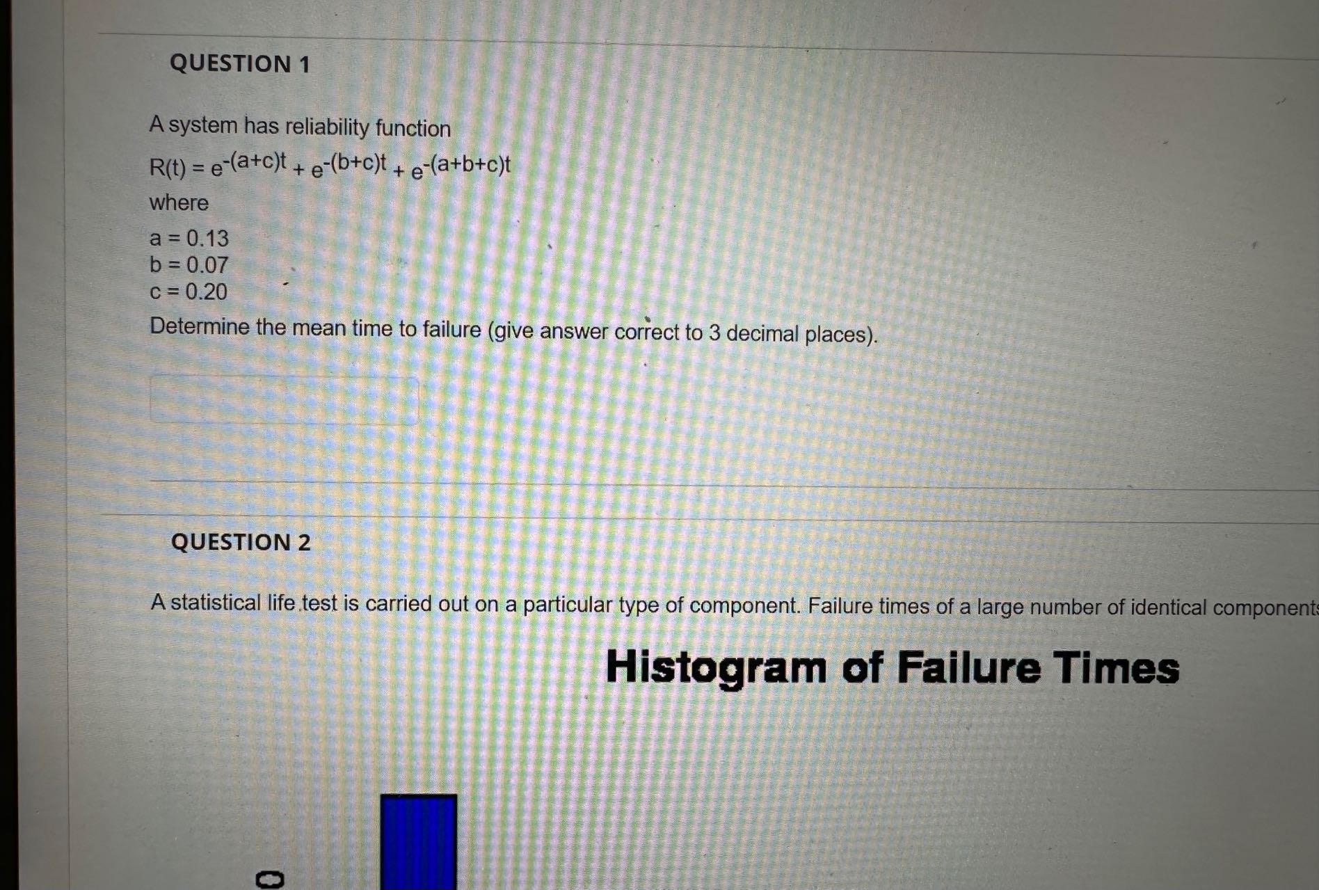 Solved A system has reliability function | Chegg.com