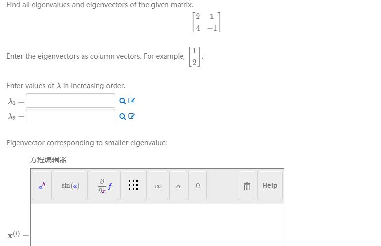 Solved Find all eigenvalues and eigenvectors of the given | Chegg.com Solved Find all eigenvalues and eigenvectors of the given | Chegg.com