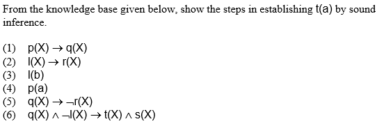Solved From the knowledge base given below, show the steps | Chegg.com