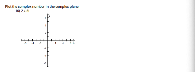Solved Plot the complex number in the complex plane. 16) | Chegg.com