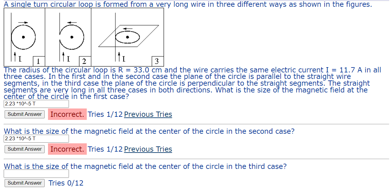 Solved A single turn circular loop is formed from a very | Chegg.com