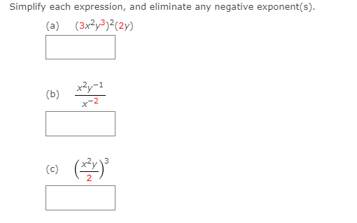 Solved Simplify each expression, and eliminate any negative | Chegg.com