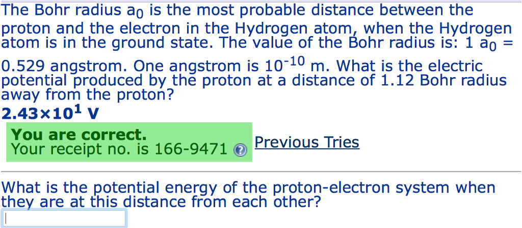 Solved The Bohr radius ao is the most probable distance | Chegg.com