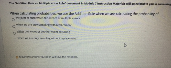 Solved The "Addition Rule vs. Multiplication Rule" document | Chegg.com