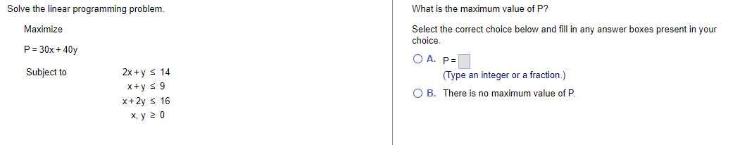 Solved Solve the linear programming problem. Maximize | Chegg.com