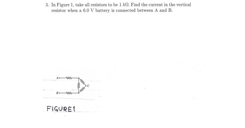 Solved 5. In Figure 1 , take all resistors to be 1kΩ. Find | Chegg.com
