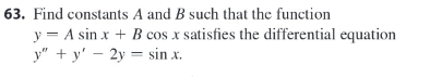 Solved 3. Find constants A and B such that the function | Chegg.com