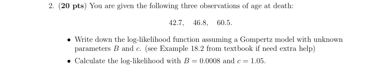 Solved 42.7,46.8,60.5. - Write down the log-likelihood | Chegg.com
