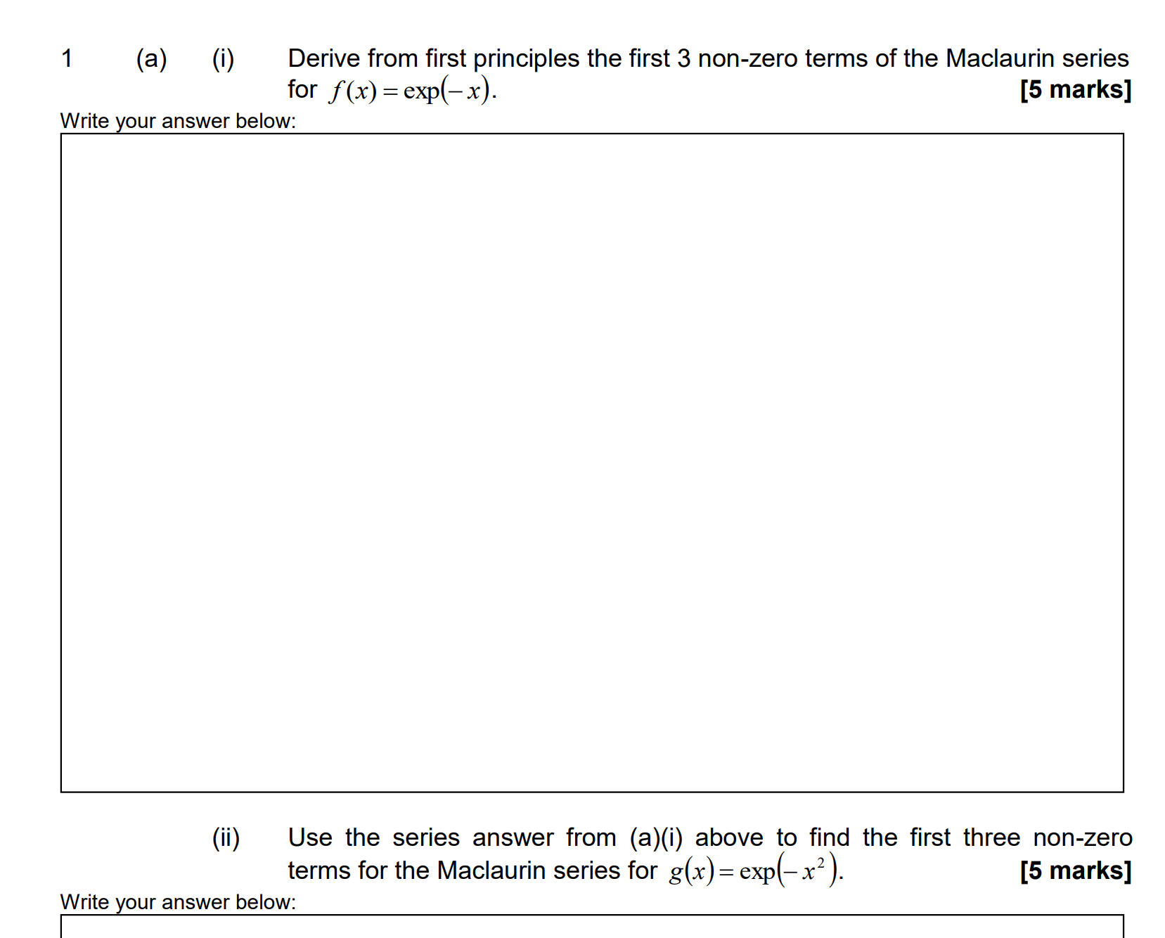 Solved 1 (a) (i) Derive from first principles the first 3 | Chegg.com