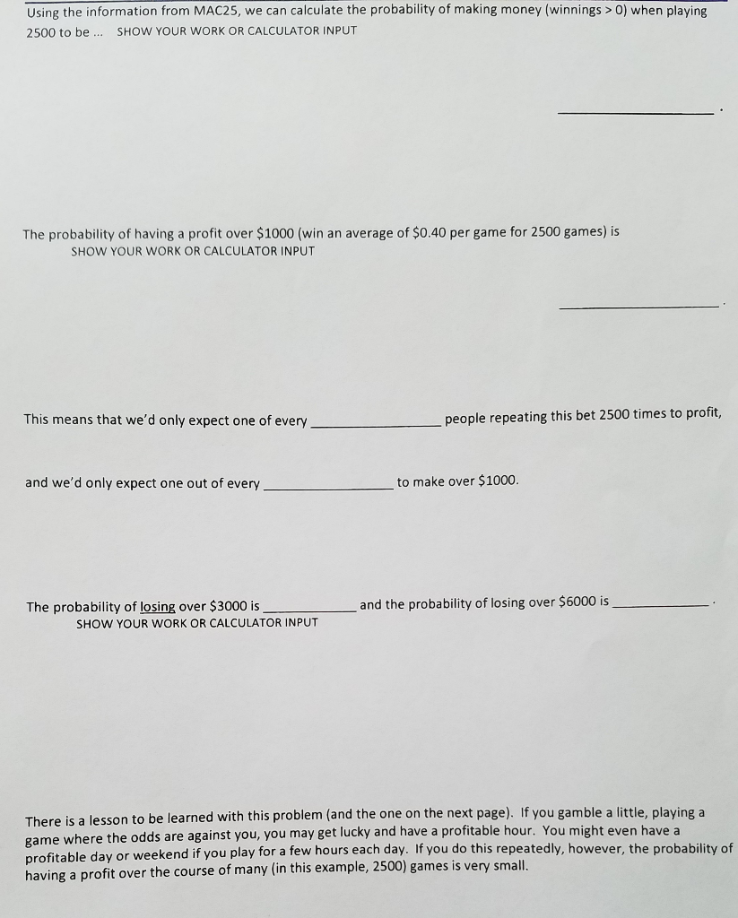 Solved USING the first page to and then answer the second | Chegg.com