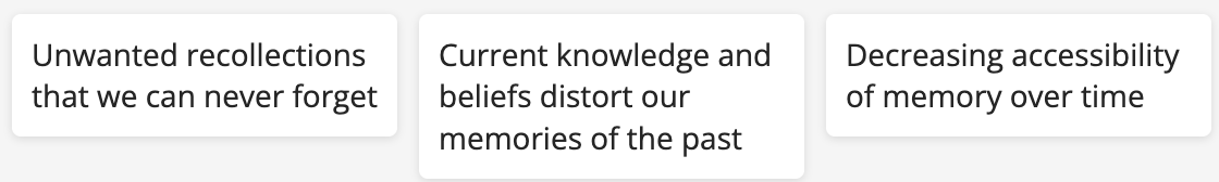 Solved The Seven Sins of Memory Unlimited tries Information | Chegg.com