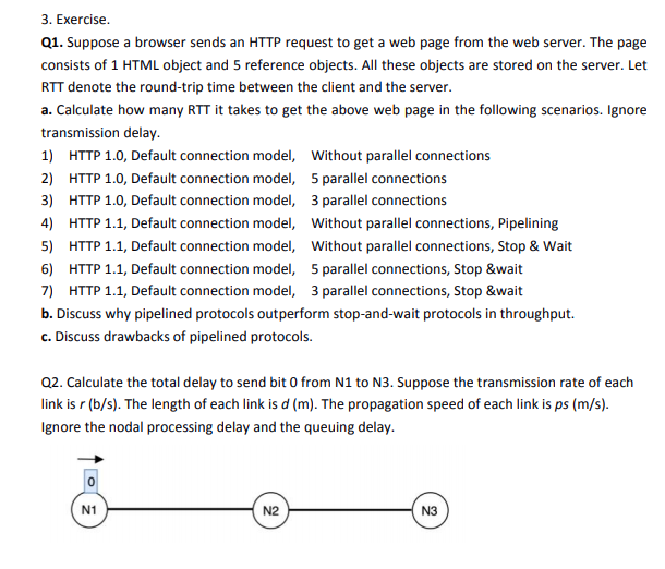 Solved 3. Exercise. Q1. Suppose a browser sends an HTTP | Chegg.com