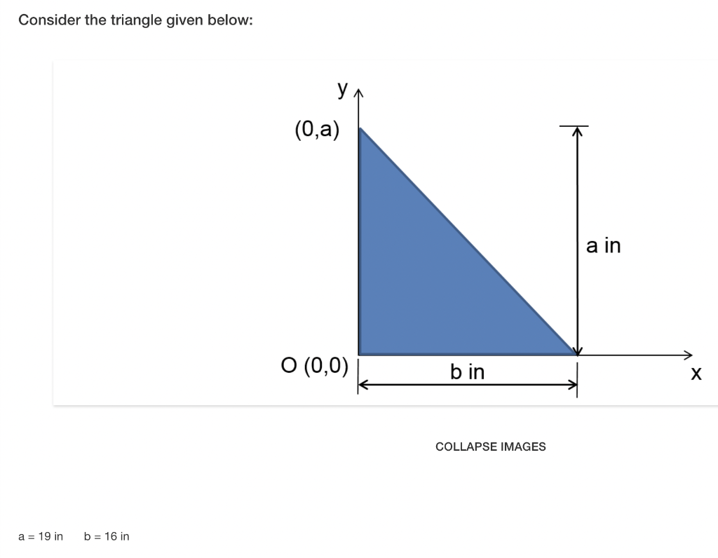 Solved Consider the triangle given below: COLLAPSE IMAGES | Chegg.com