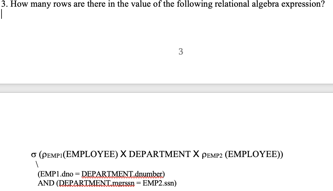 Solved How many rows are there in the value of the following | Chegg.com