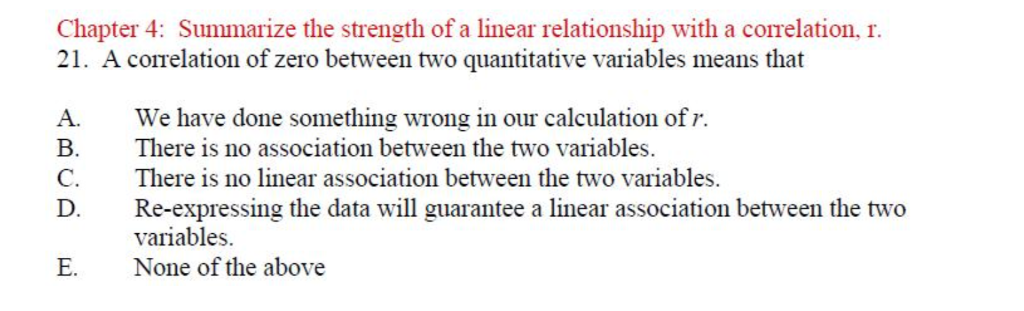 Solved Chapter 4: Summarize the strength of a linear | Chegg.com