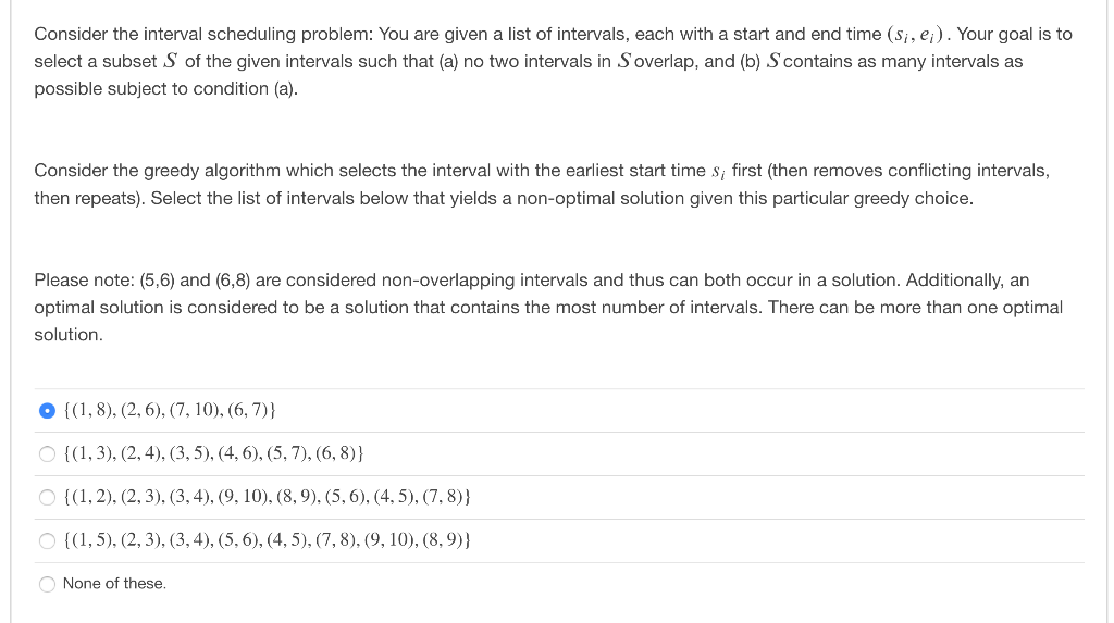 Solved Consider The Interval Scheduling Problem You Are 