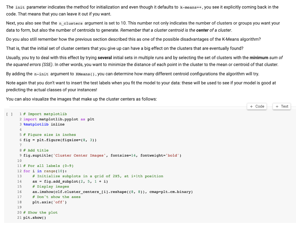 Solved Now, it's finally time to find those clusters of your | Chegg.com