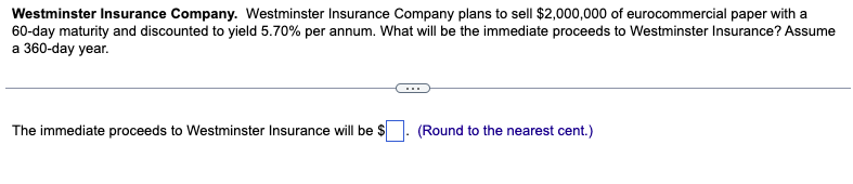 Solved Westminster Insurance Company. Westminster Insurance | Chegg.com