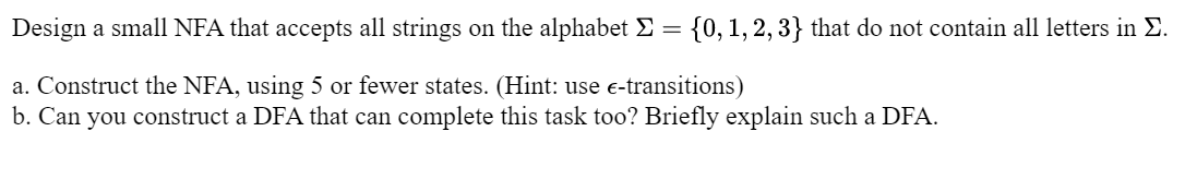 Solved Design a small NFA that accepts all strings on the | Chegg.com