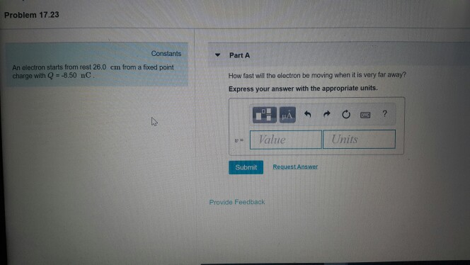Solved An electron starts from rest 26.0 cm from a fixed | Chegg.com