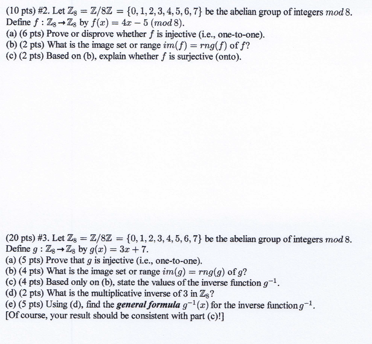 Solved pts) ﻿#2. ﻿Let Z8=Z8Z={0,1,2,3,4,5,6,7} ﻿be the | Chegg.com