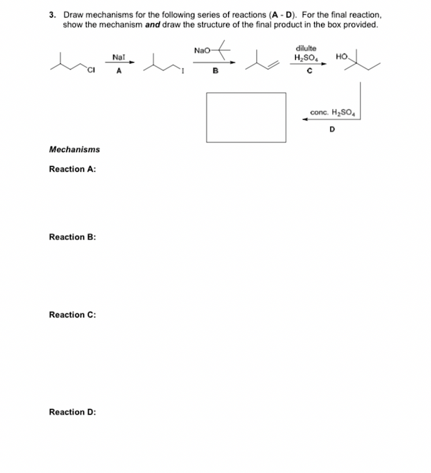 Solved 3. Draw mechanisms for the following series of | Chegg.com