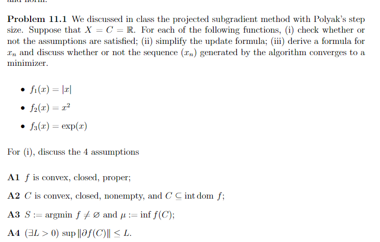 Problem 11.1 We discussed in class the projected | Chegg.com Problem 11.1 We discussed in class the projected | Chegg.com