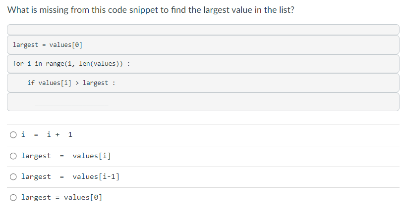 Solved What is missing from this code snippet to find the | Chegg.com