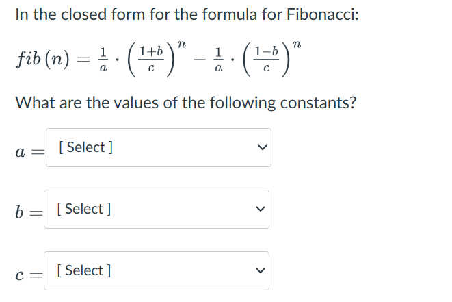 Solved In The Closed Form For The Formula For