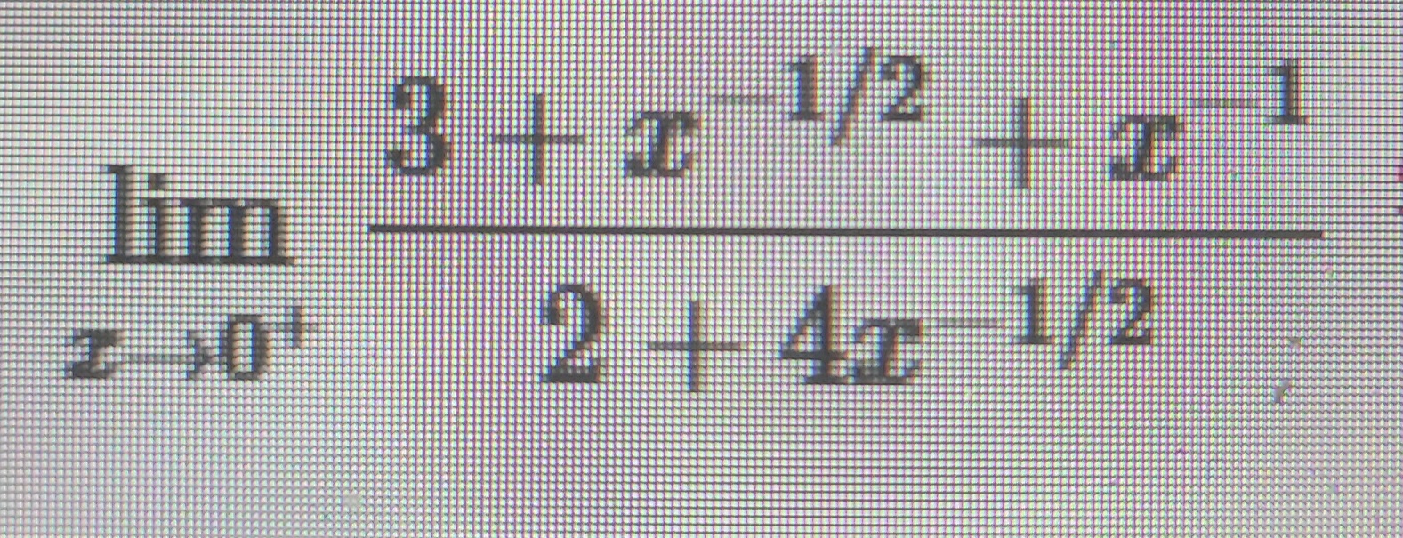 Solved limx→0+3+x-12+x-12+4x-12 | Chegg.com