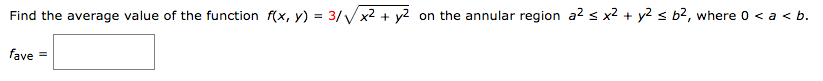 Solved Find the average value of the function f(x, y) - | Chegg.com