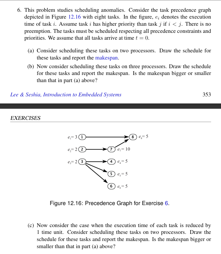 Solved This problem studies scheduling anomalies. Consider | Chegg.com