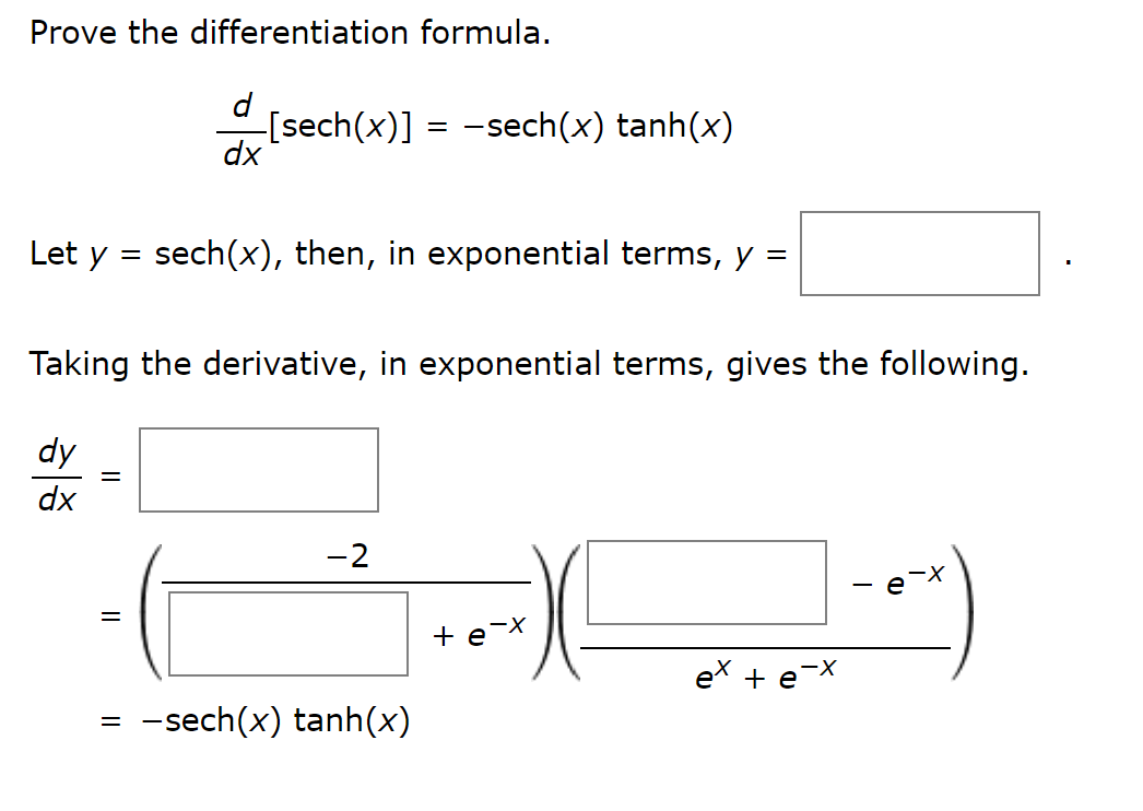 Solved Prove the differentiation formula. | Chegg.com