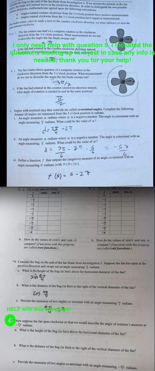 Solved Consider the bug on the end of the fan blade from | Chegg.com