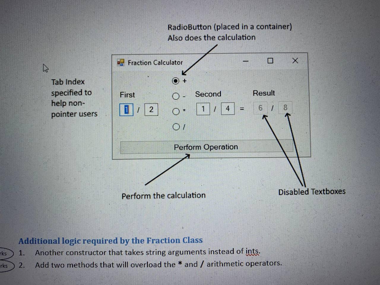 Solved Adding the partial implementation of the Fraction | Chegg.com