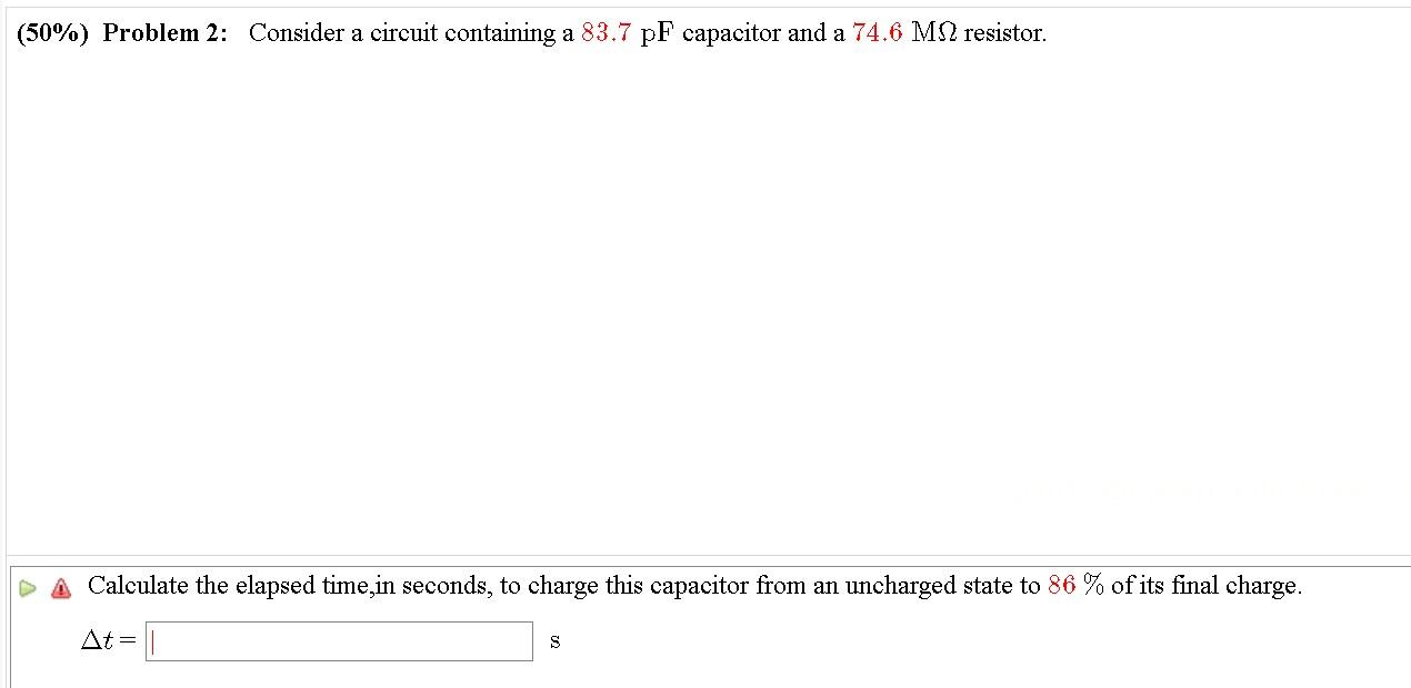 Solved (50\%) Problem 2: Consider a circuit containing a | Chegg.com