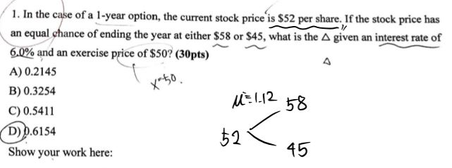 Solved 1. In the case of a 1-year option, the current stock | Chegg.com