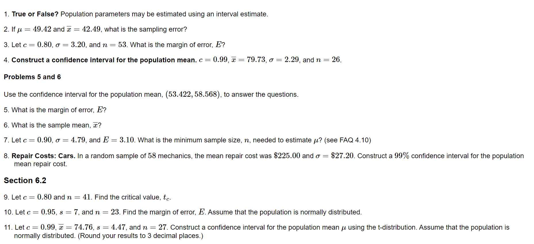 Solved 1. True or False? Population parameters may be | Chegg.com