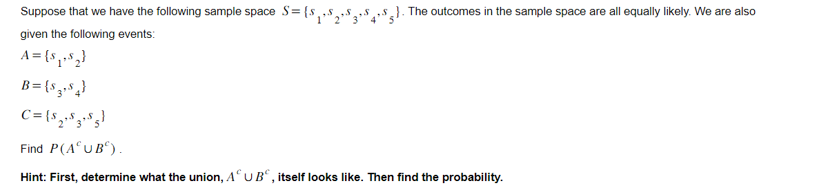 Solved Suppose that we have the following sample space | Chegg.com