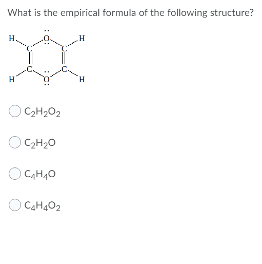 Solved What is the empirical formula of the following | Chegg.com